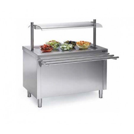 Buffet self service con placa fría y reserva refrigerada Capacidad GN 4 GN